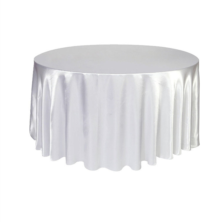 Eider & Ivory™ Yoe Round Satin Tablecloth for Restaurant Banquet Table ...