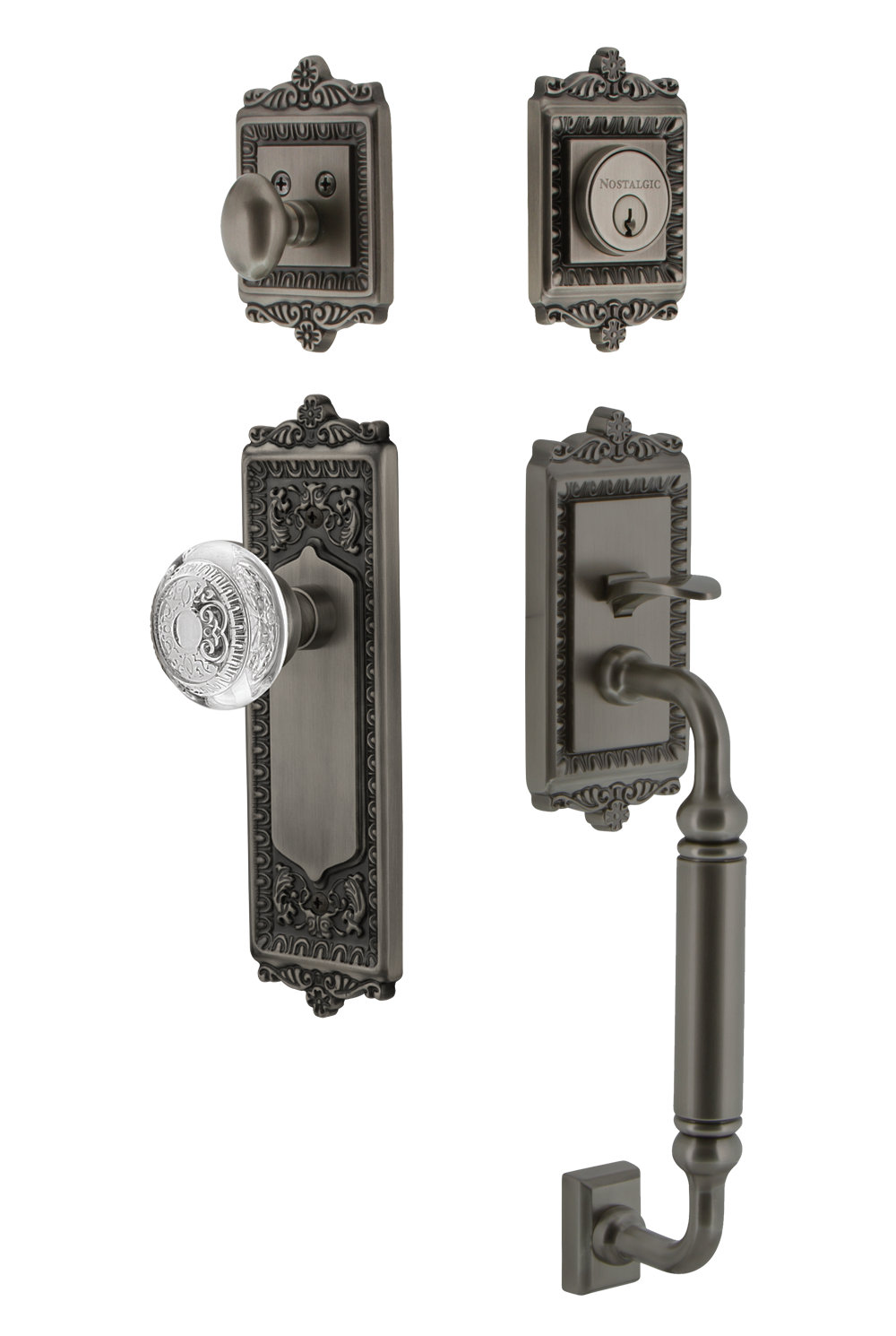 Nostalgic Warehouse Egg & Dart Plate C Grip Handleset with Single ...