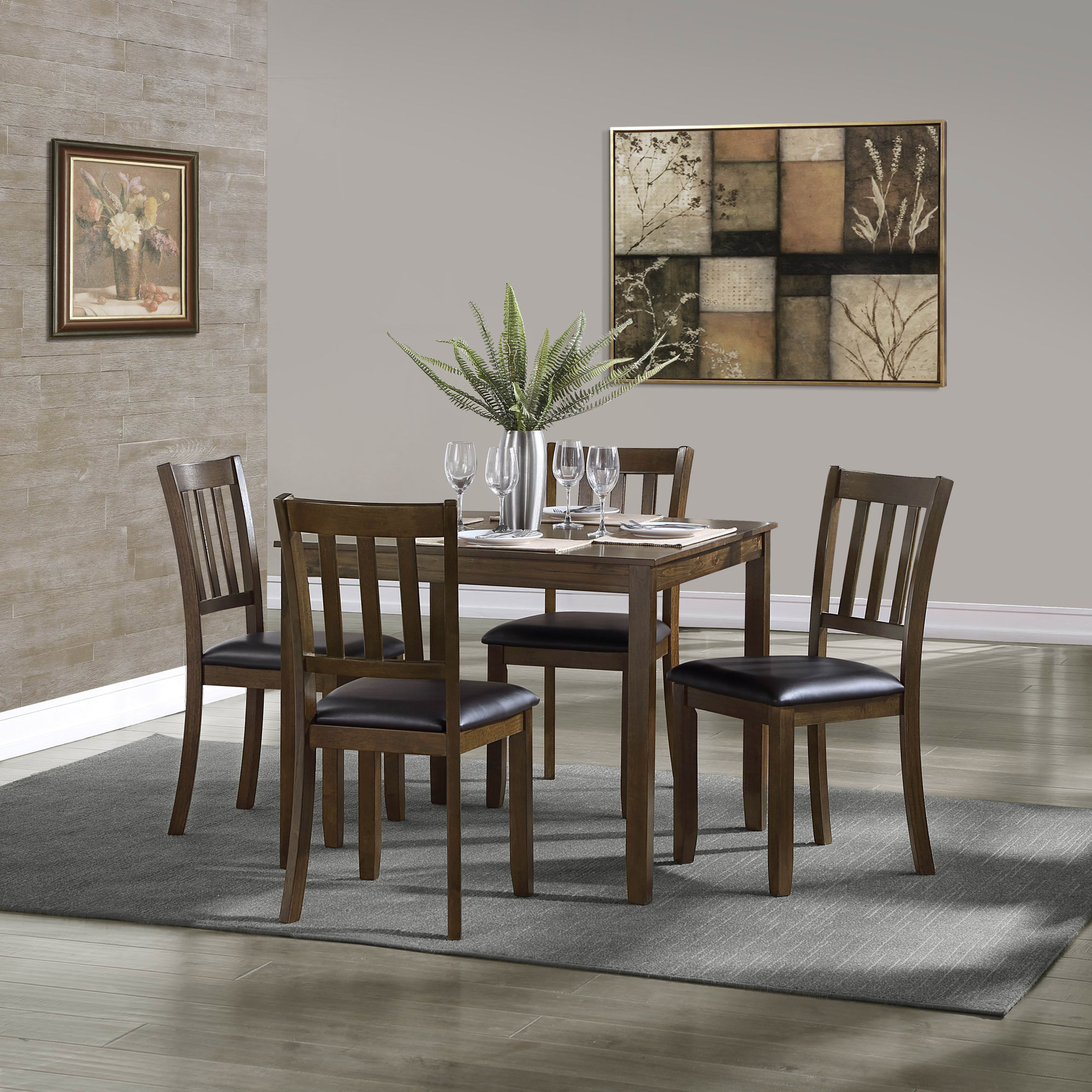 Red Barrel Studio® Transitional Style 5Pc Dinette Set For Dining Room ...