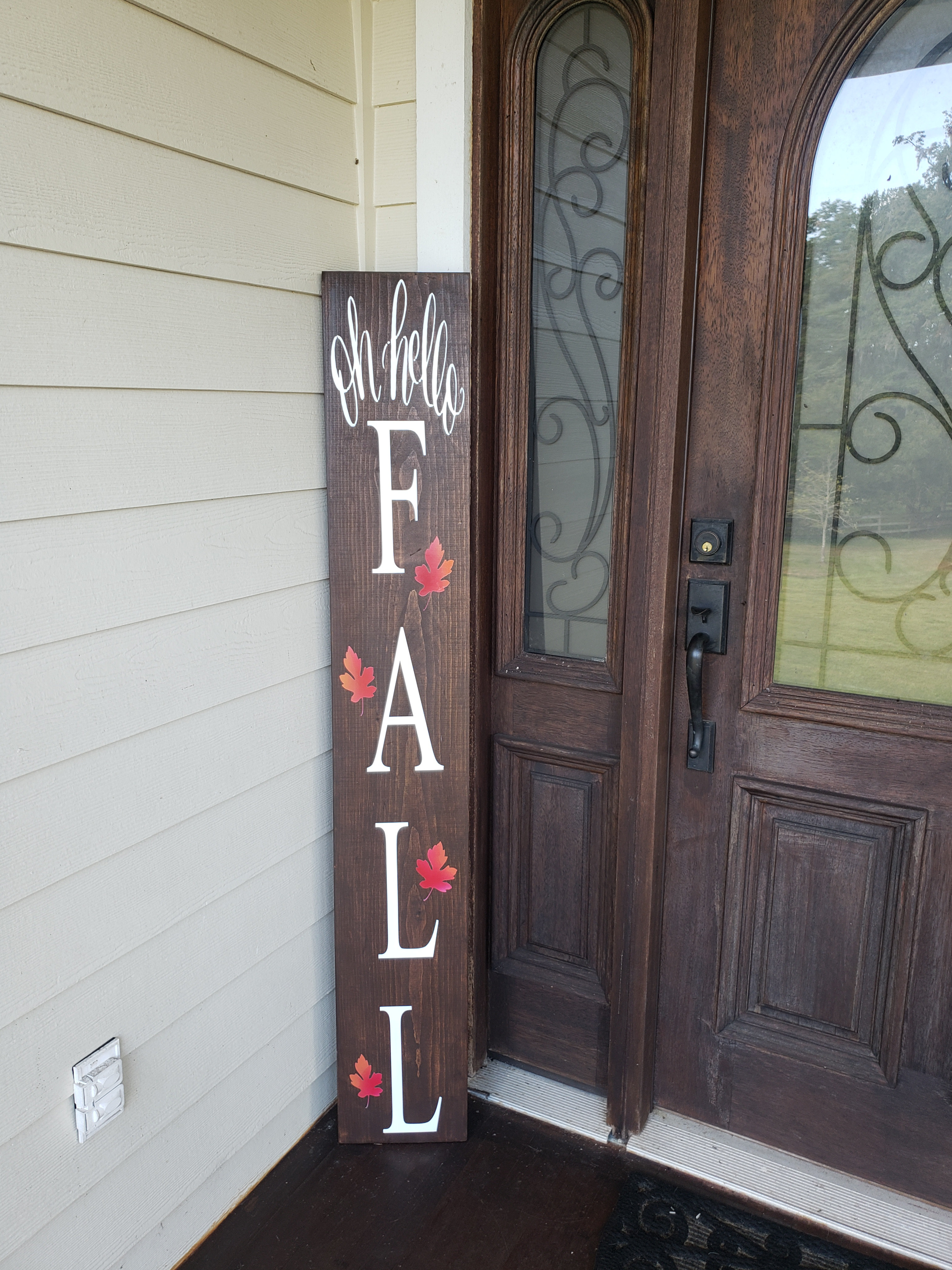 The Holiday Aisle® Oh Hello Fall Porch Sign | Wayfair