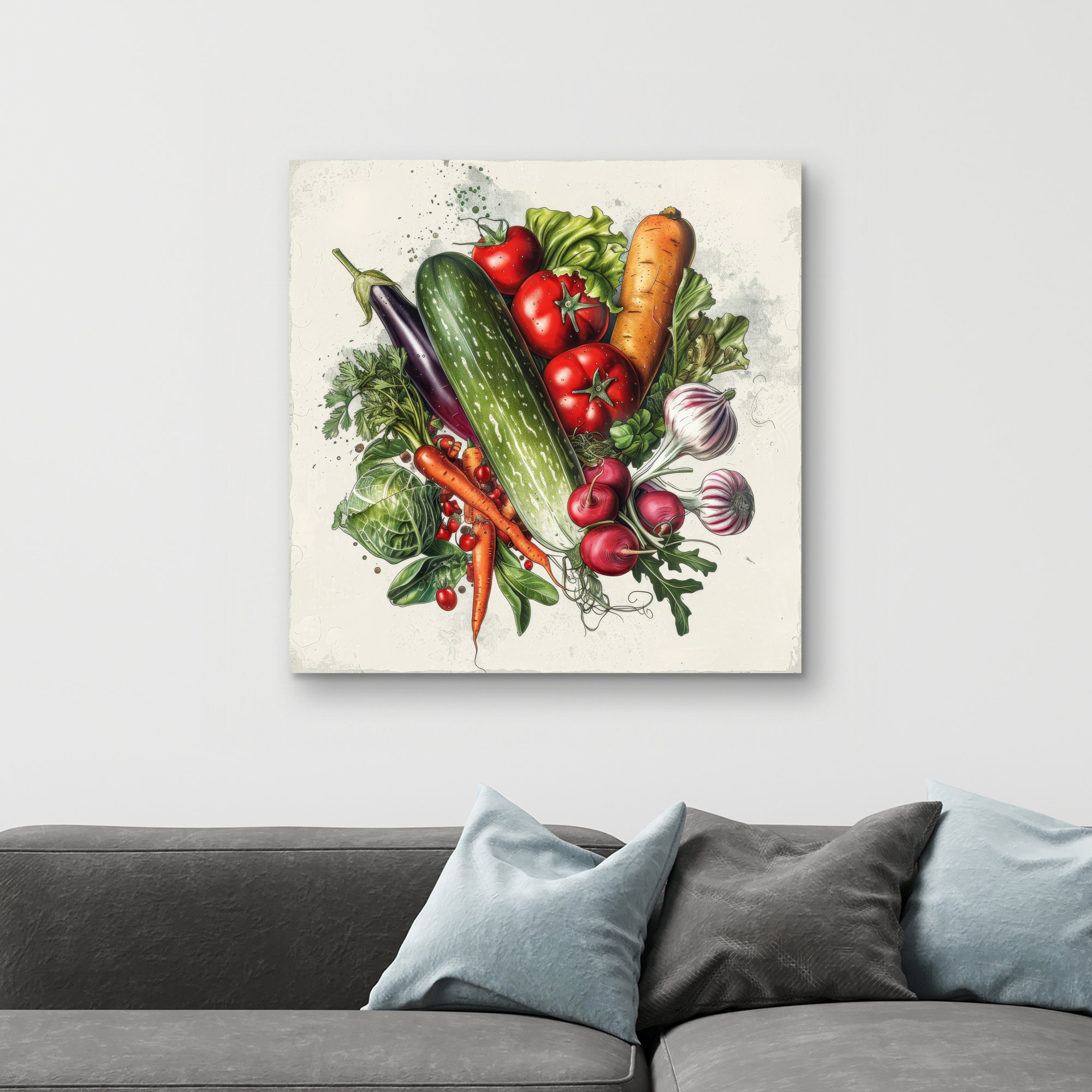 Begin Edition International Inc. Veggies - 32"x32" art on canvas | Wayfair