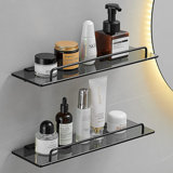 Black Glass Wall & Display Shelves You'll Love | Wayfair