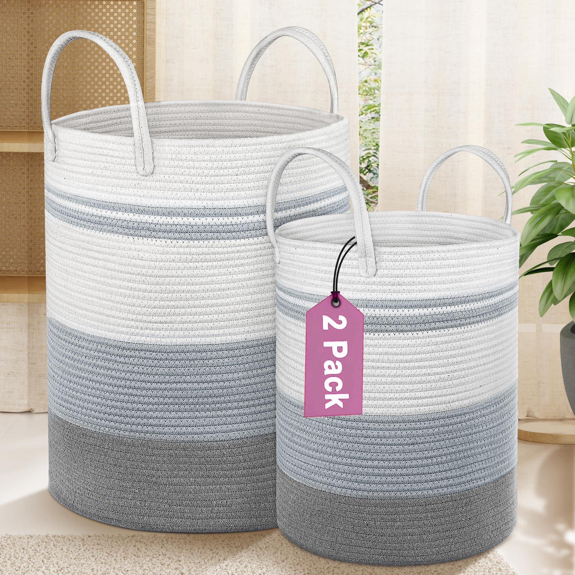 Beachcrest Home™ Dirty Clothes Hampers Woven Basket, Blanket Basket ...