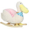 Qaba Pelican Baby Rocking Horse, Plush Stuffed Animal Rocker with ...