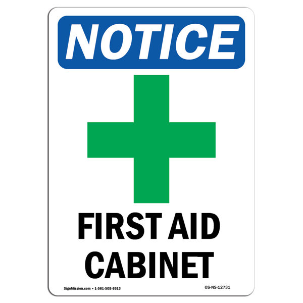 SignMission First Aid Cabinet Sign | Wayfair