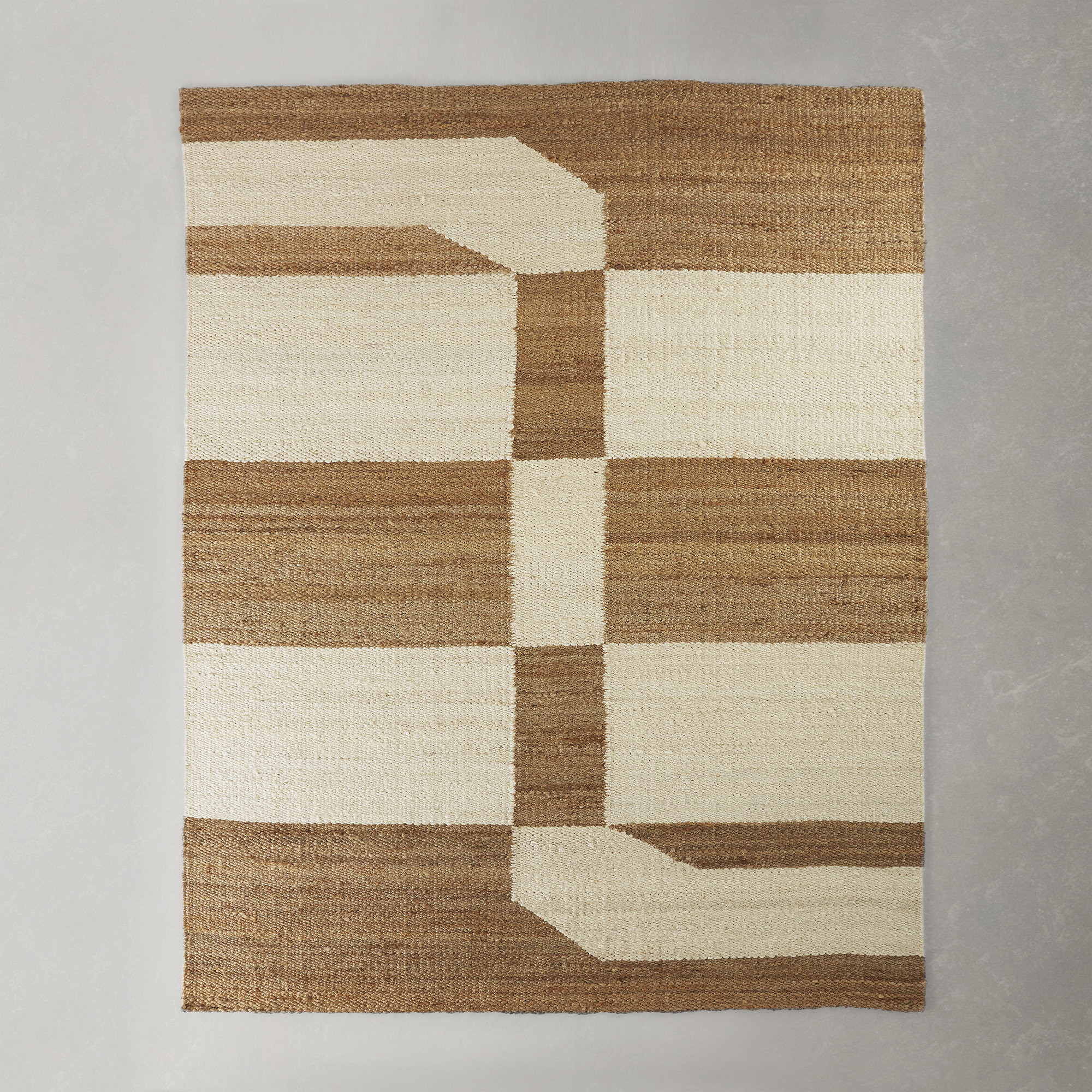 AllModern Leia Geometric Hand Hooked Ivory/Brown Area Rug & Reviews ...