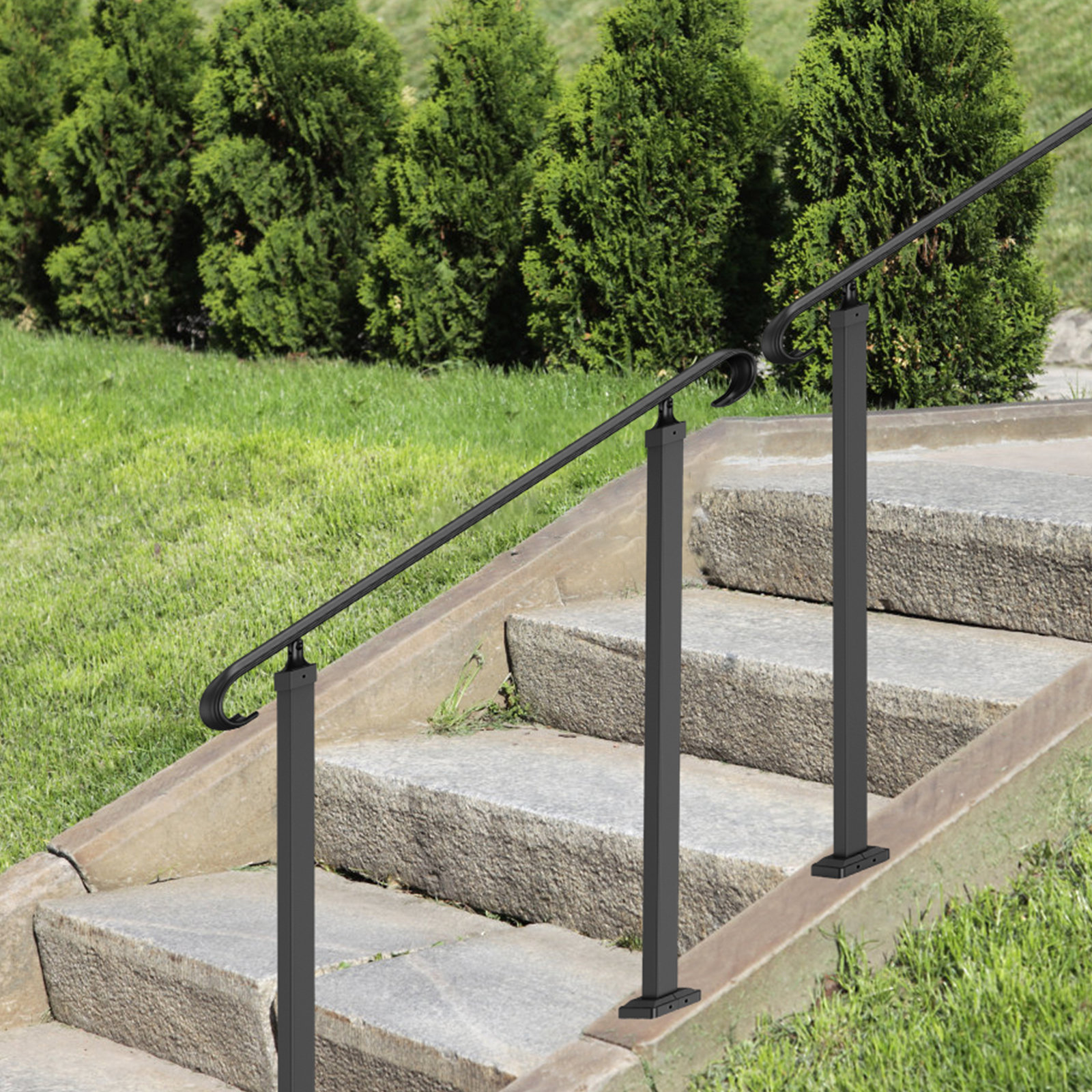 Stellweilan Tessberg Handrails for Outdoor Steps, Fit 1-3 Steps Outdoor ...