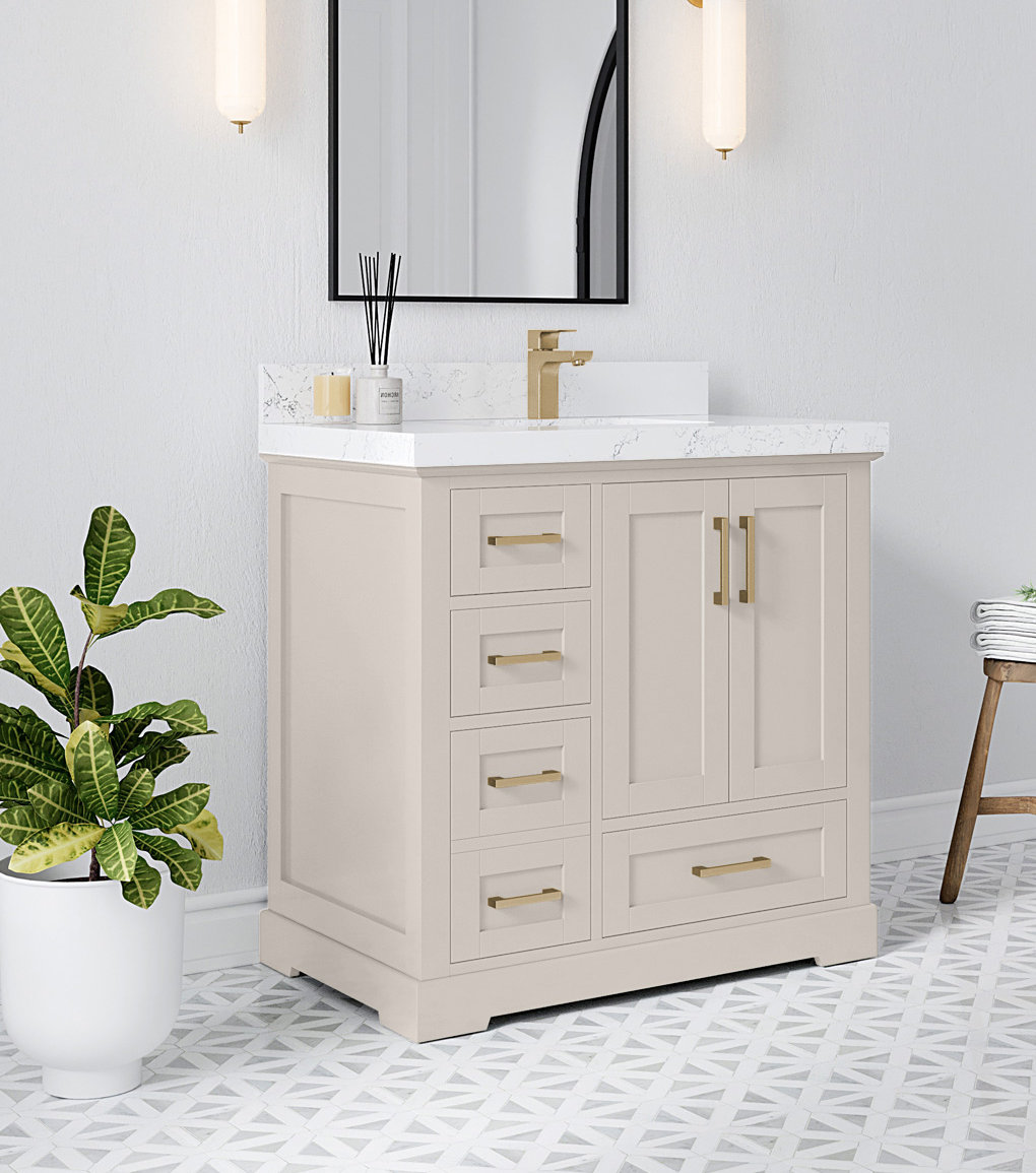 Willow Collections Boston 36 In. W X 22 In. D Right Offset Sink ...