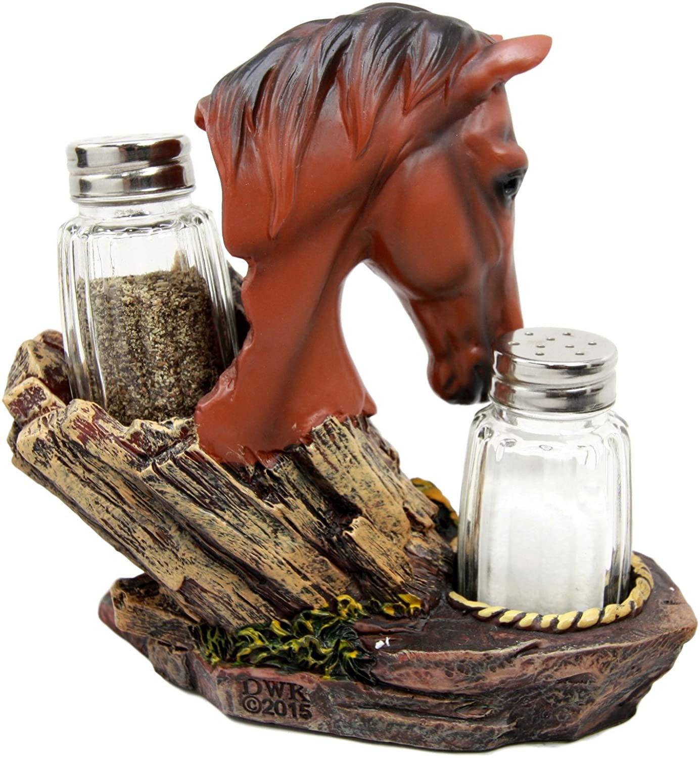 Foundry Select Thedy Foundry Select Western Decor Stallion Horse By Wagon Wheel Salt and Pepper ...