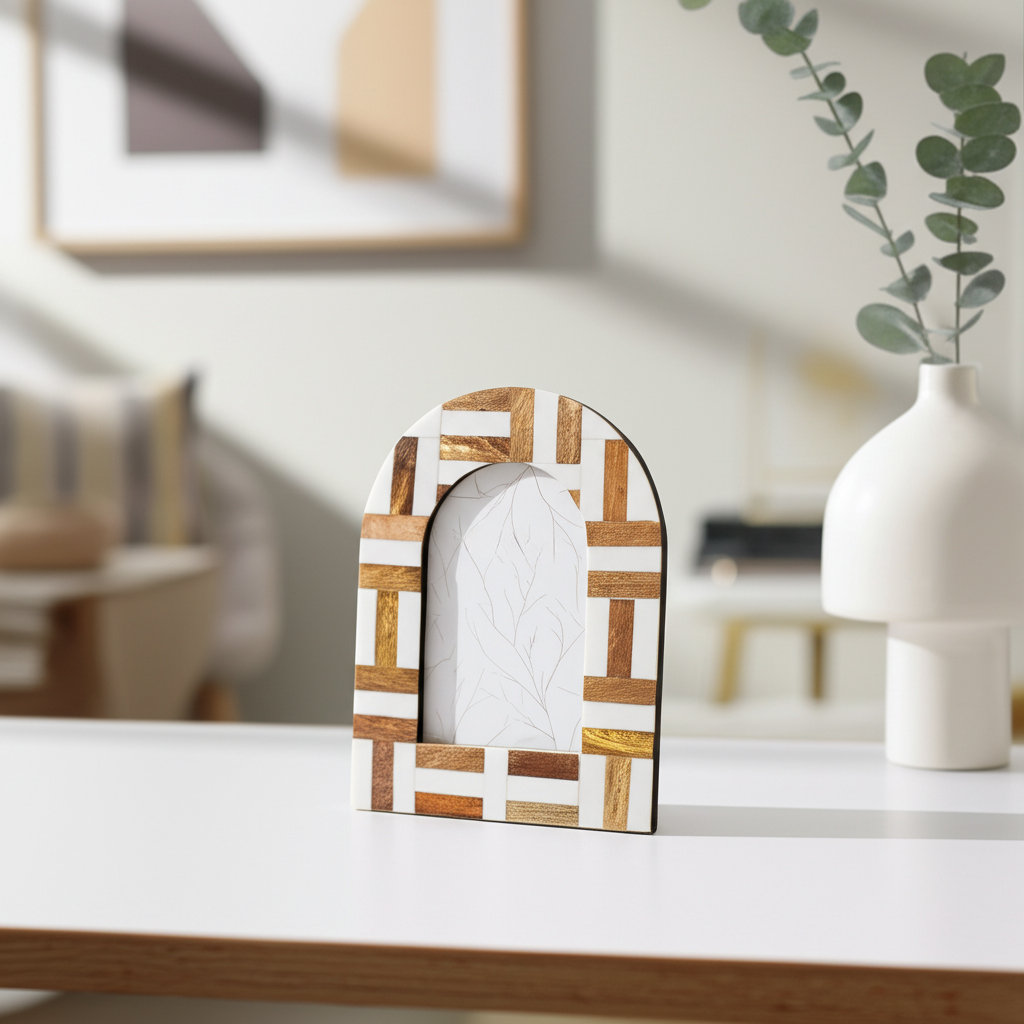 Winston Porter Photo Frame Resin Wood Glass Polyresin Mdf Arch Design ...