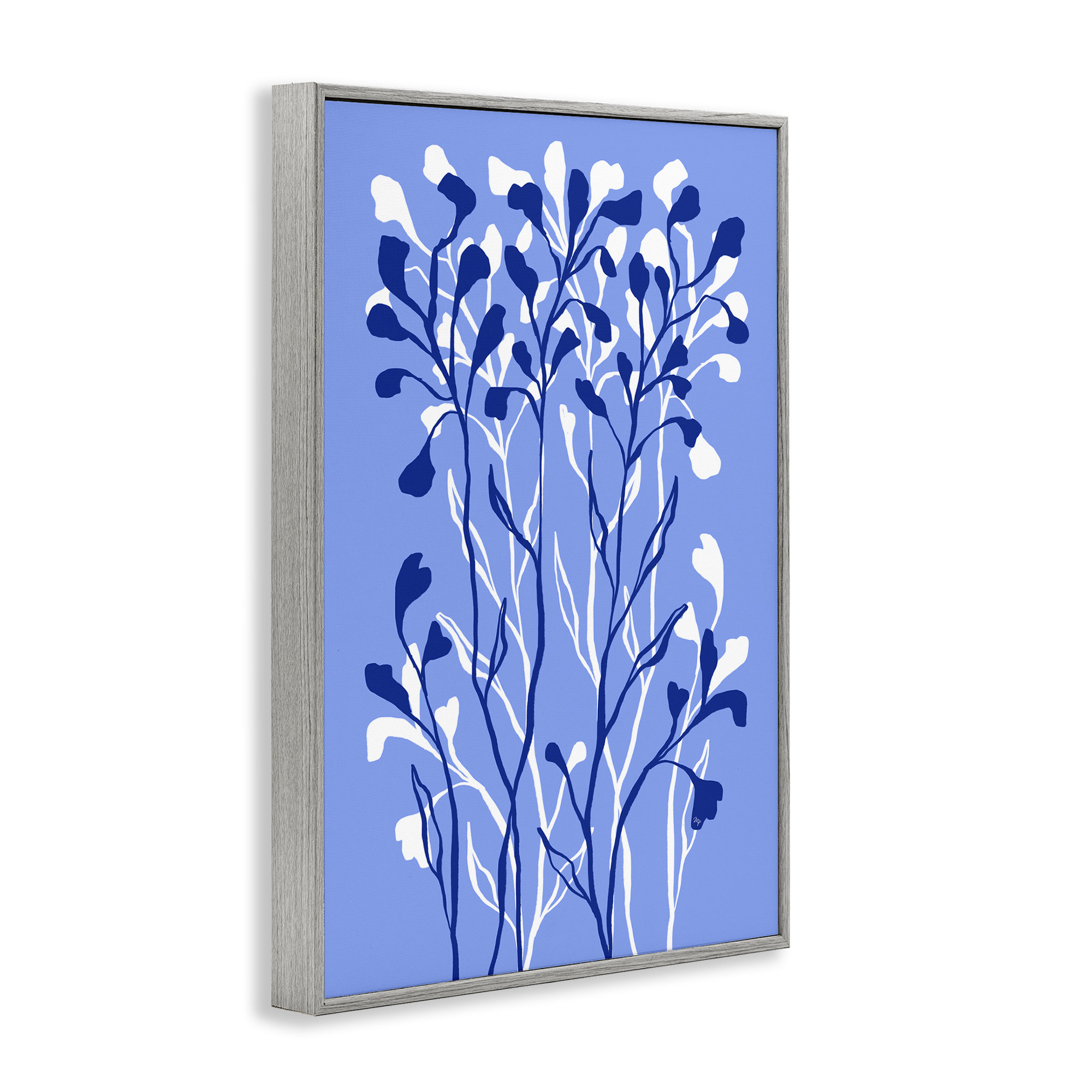 Dakota Fields Blue Intertwining Sprigs Framed Giclee Art by Martina ...