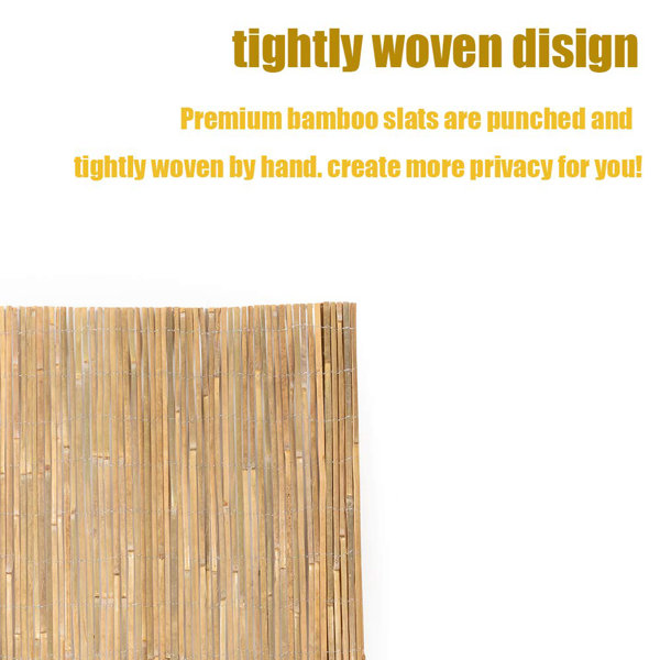 Fashion Finesse Natural Bamboo Slat Screening, Eco-Friendly Privacy ...