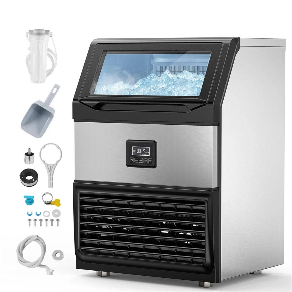 Winado 24" 440 Lb. 450W 115V Air Cooled Ice Machine Maker Under Counter ...
