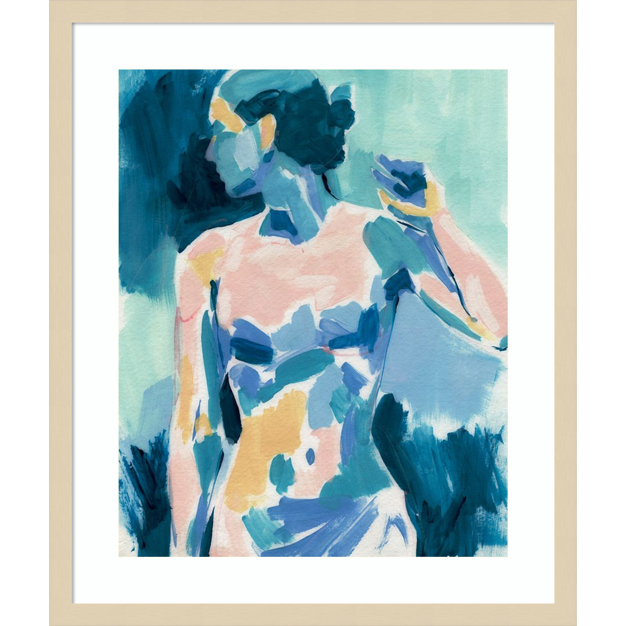 Amanti Art Loose Expressive Figure II by Victoria Barnes Wood Framed Wall Art Print | Wayfair