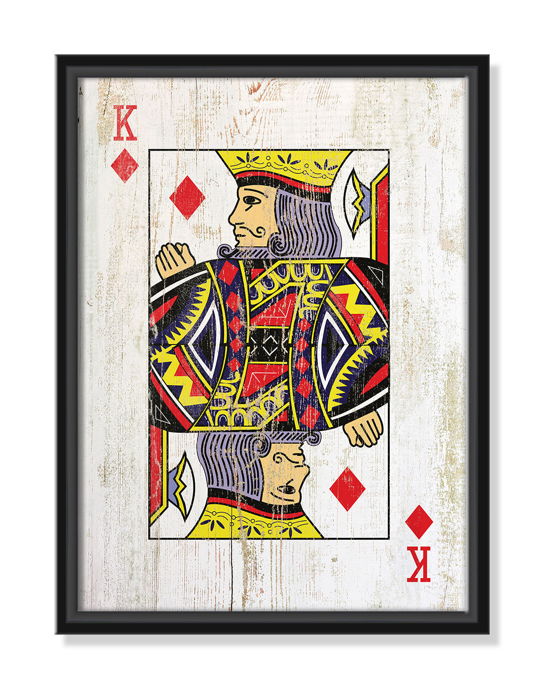 Casa Fine Arts King of Diamonds - Floater Frame Graphic Art Print on ...