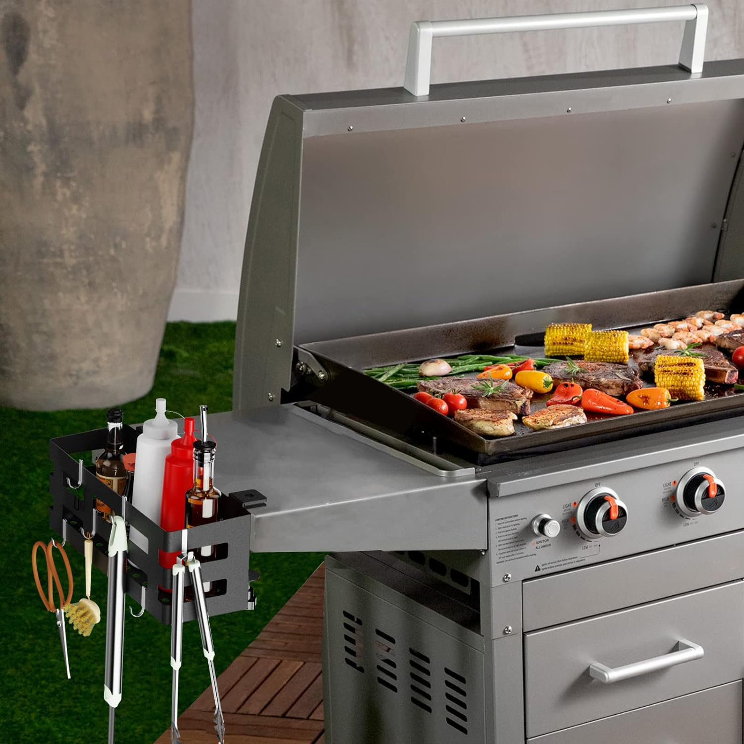 AMADA Grill Accessory Holder For Blackstone 28" - 36" Griddles With ...