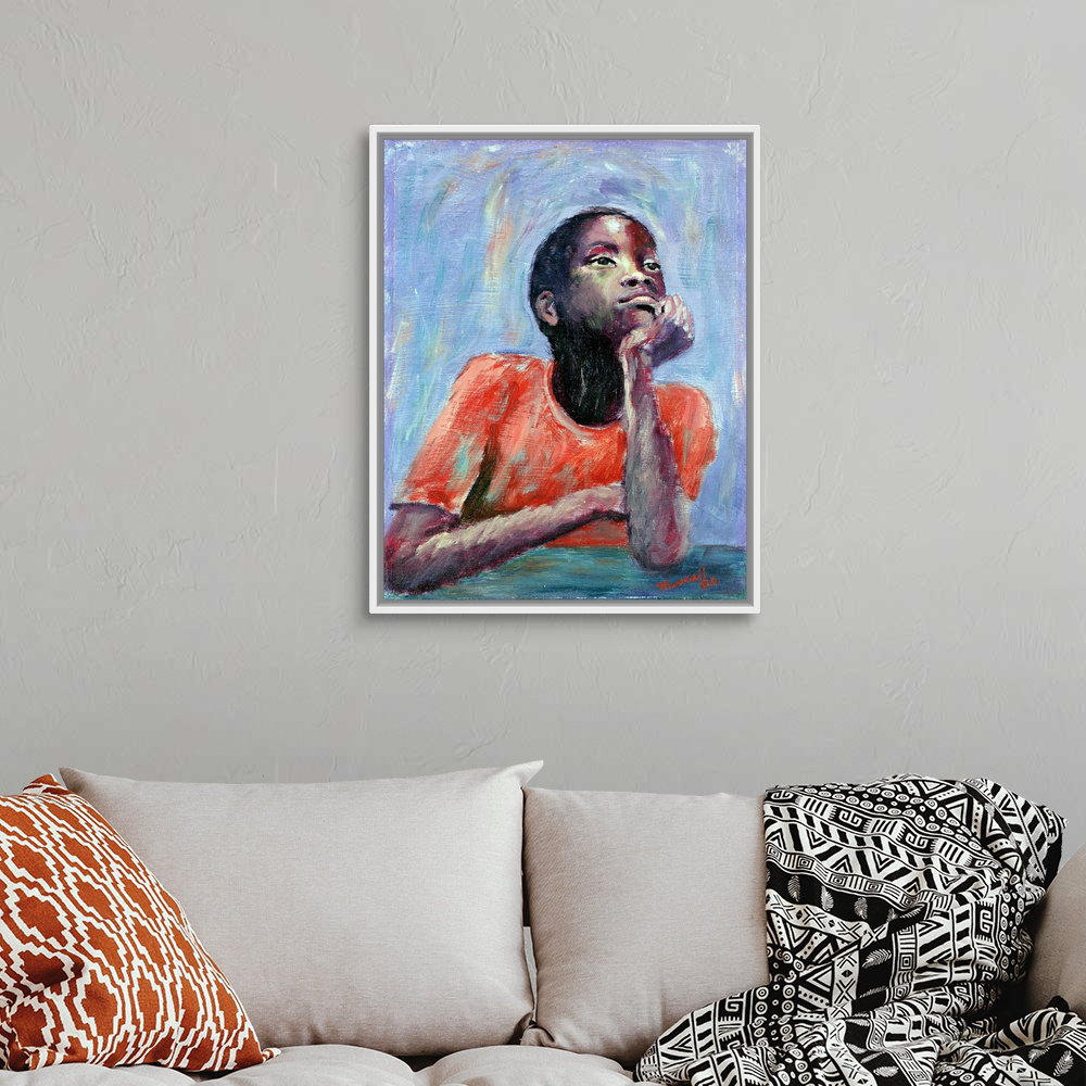 Bungalow Rose Thinking, 1990 On Canvas by Carlton Murrell Print | Wayfair
