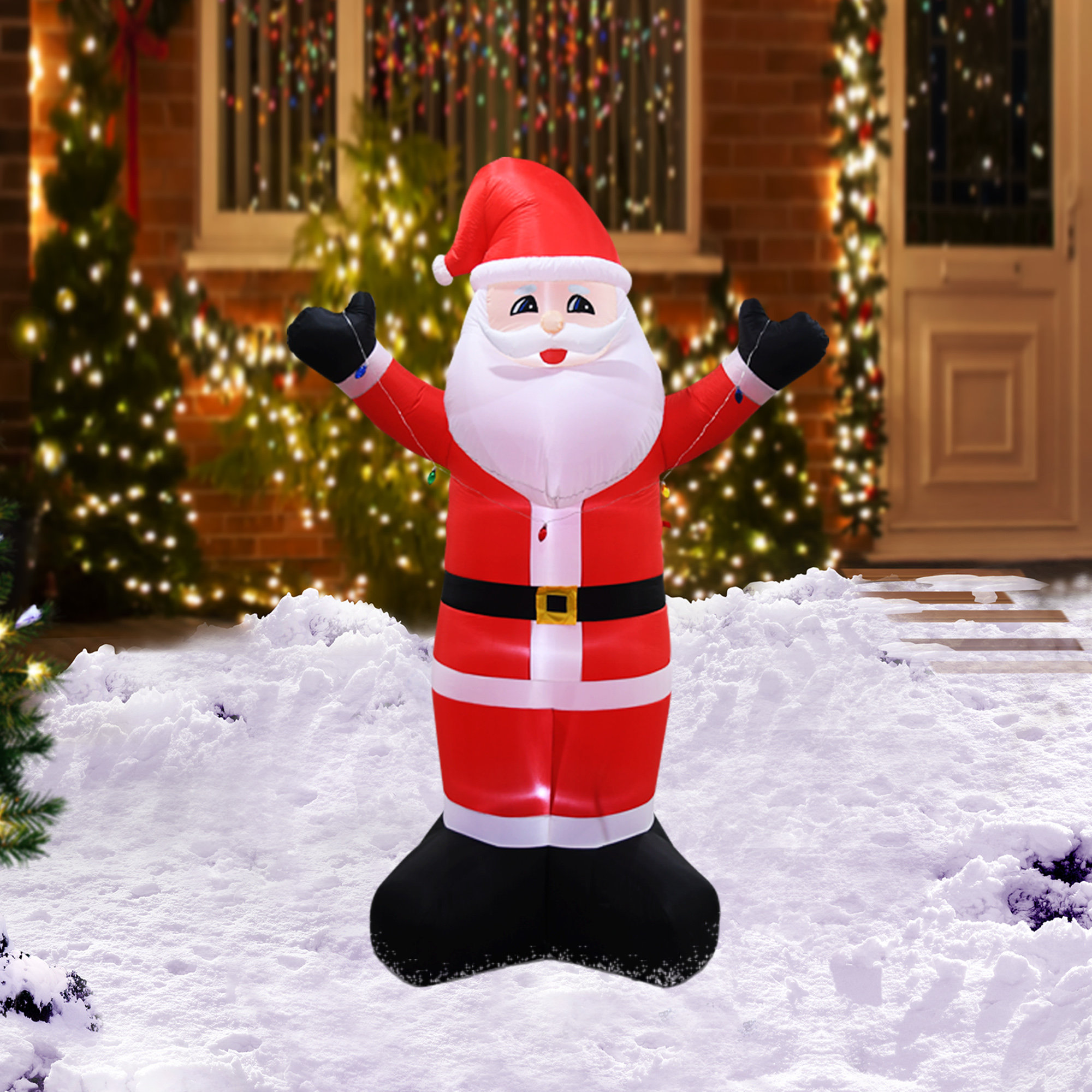 The Holiday Aisle® Santa Inflatable | Wayfair