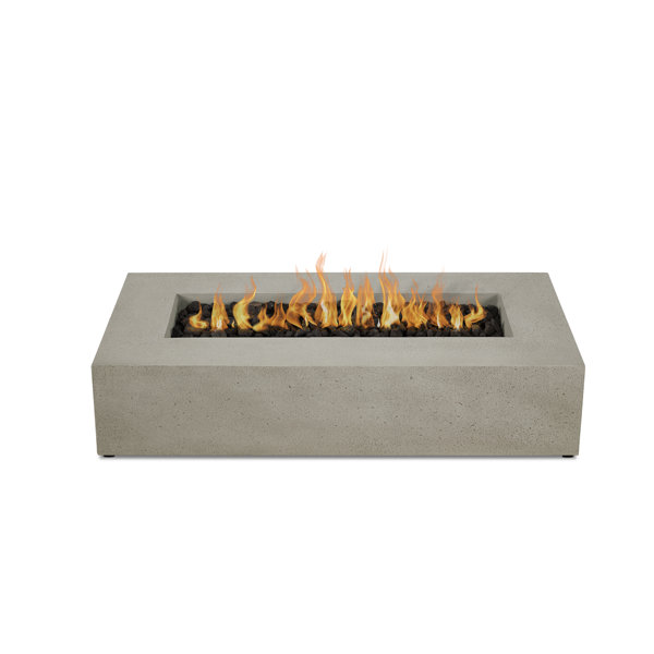 Geneva Rectangle Concrete Propane Fire Pit Table by Jensen Co ...
