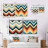 Design Art Retro Revival Chevron Pattern - Abstract Shapes Square ...