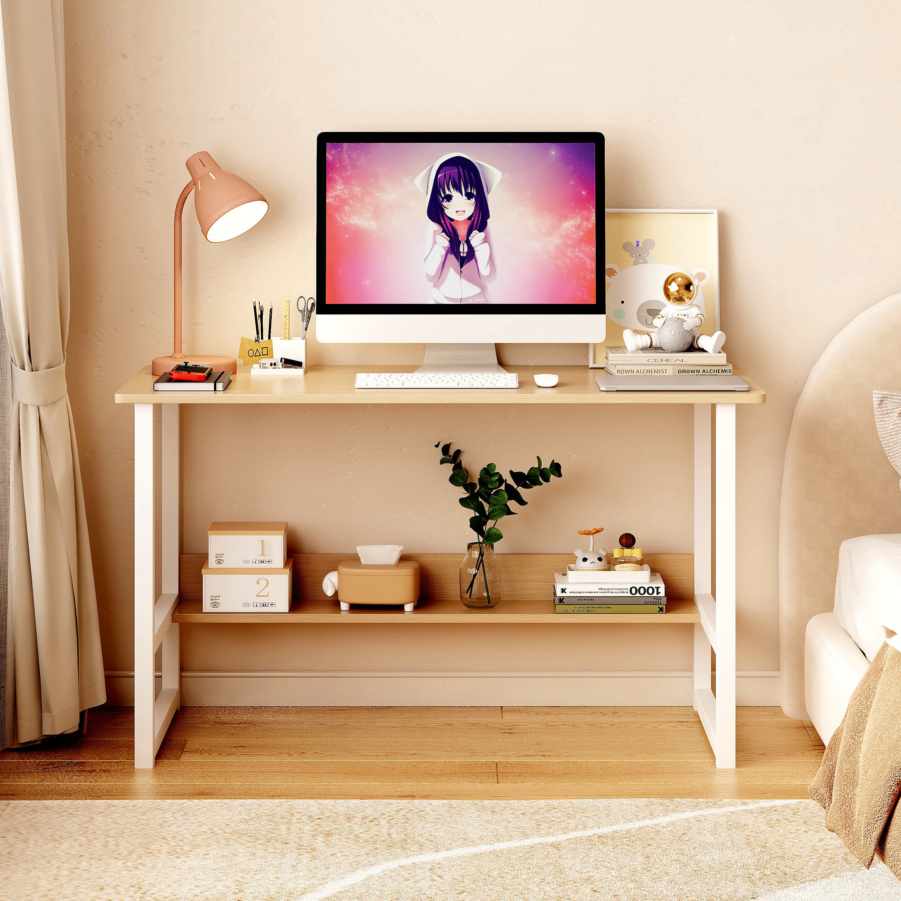 Latitude Run® Computer Desk Bedroom Desk Home Study Desk Home Office ...