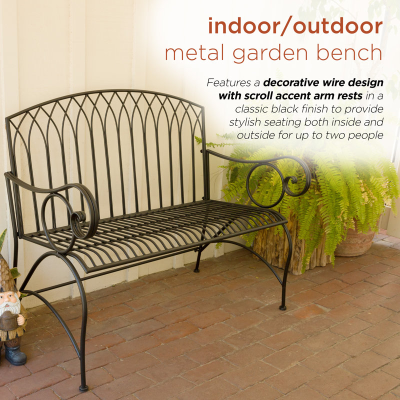 Red Barrel Studio® Metal Outdoor Bench & Reviews | Wayfair