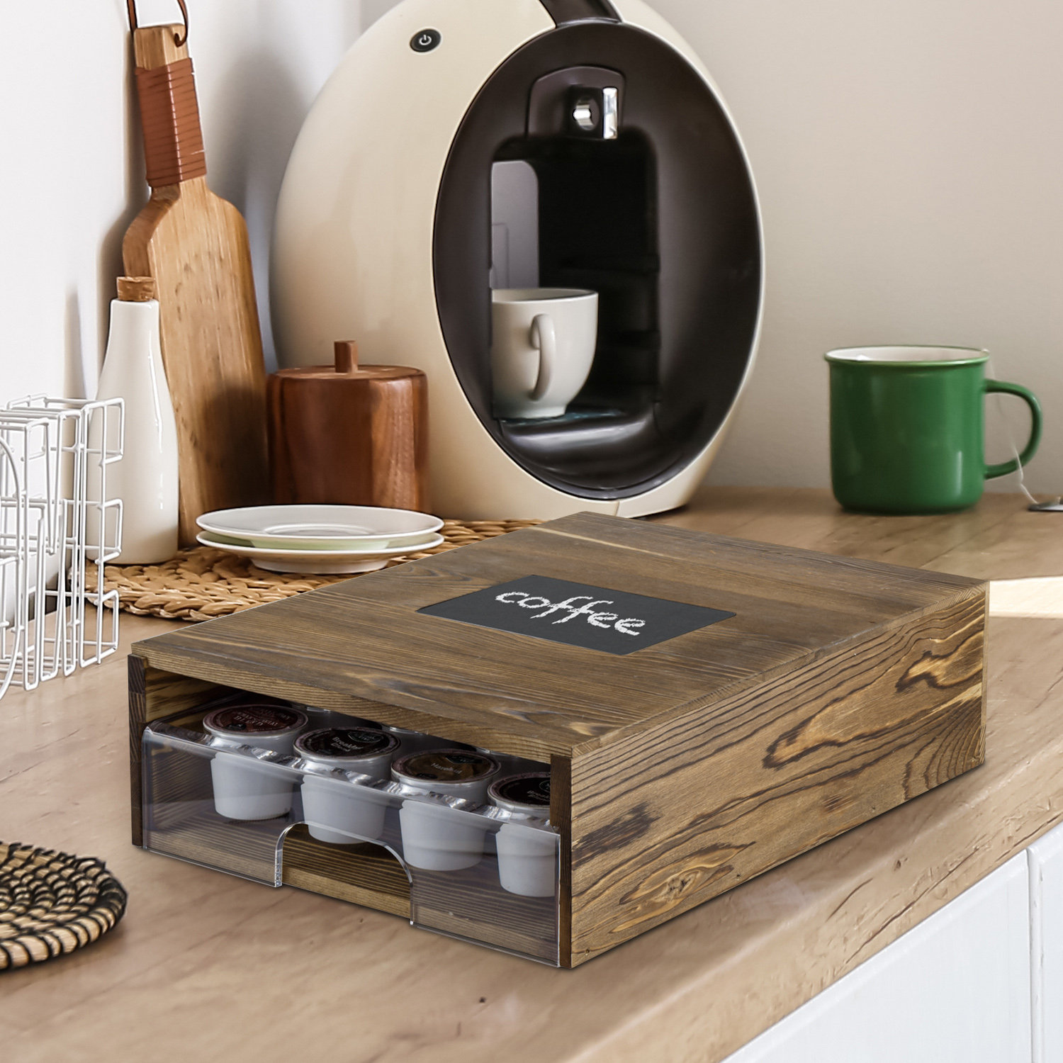 MyGift 24 Pod Wood Coffee Pod Storage | Wayfair