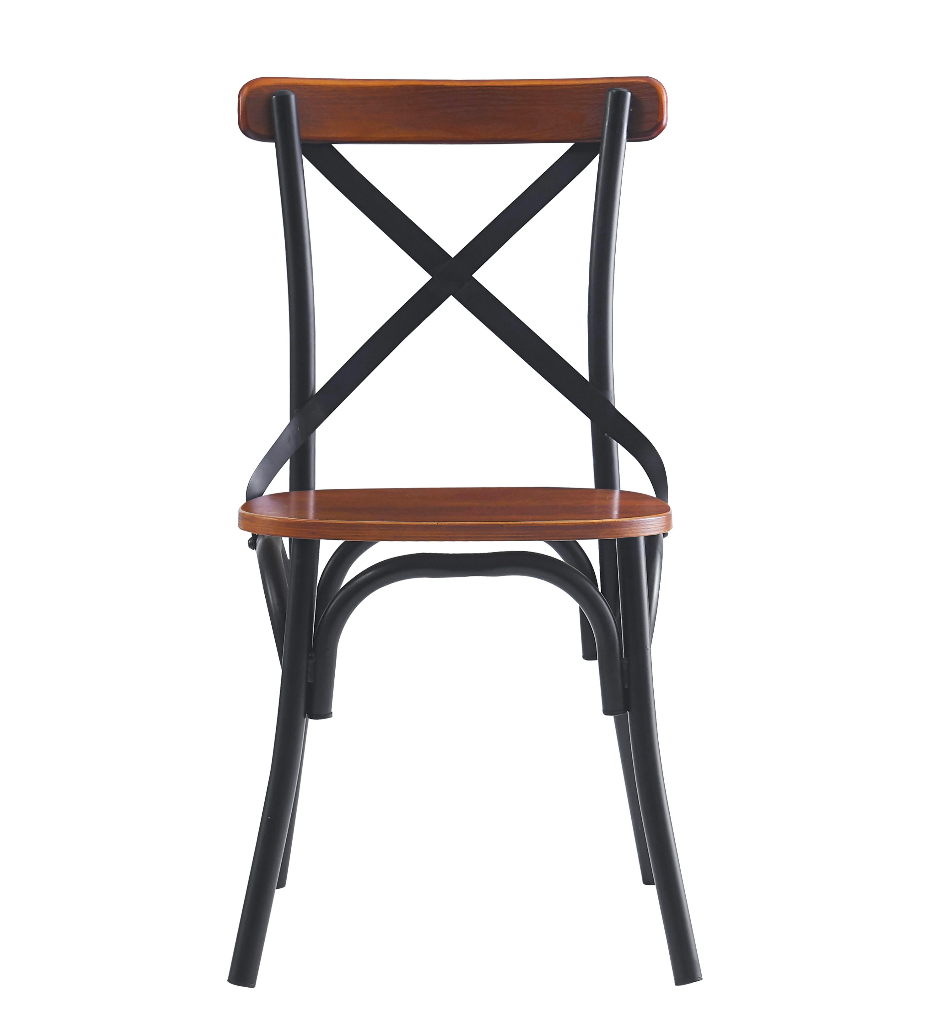 Rosalind Wheeler Delilah Set of 2 Metal and Wood Chair | Wayfair