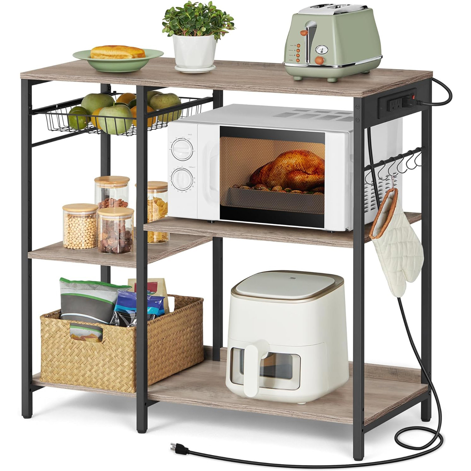 17 Stories Noriella Kitchen Island with Manufactured Wood Top | Wayfair