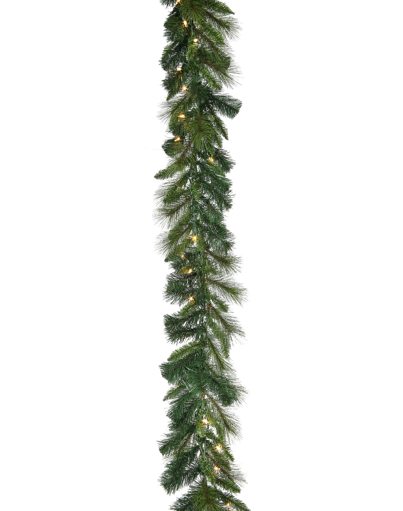 The Holiday Aisle® 9' Belgium Pre-Lit Garland with 70 Clear/White ...