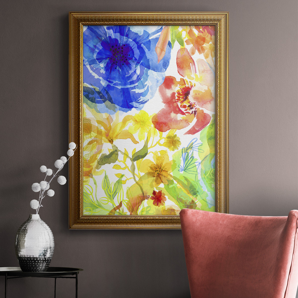 Red Barrel Studio® Blossoms In The Sun VI Premium Framed Canvas- Ready ...