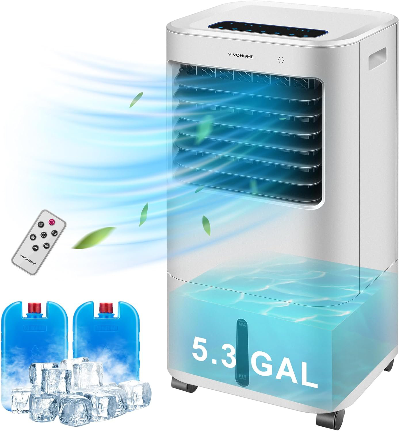 VIVOHOME Specstar 600 CFM Portable Evaporative Cooler with Remote ...