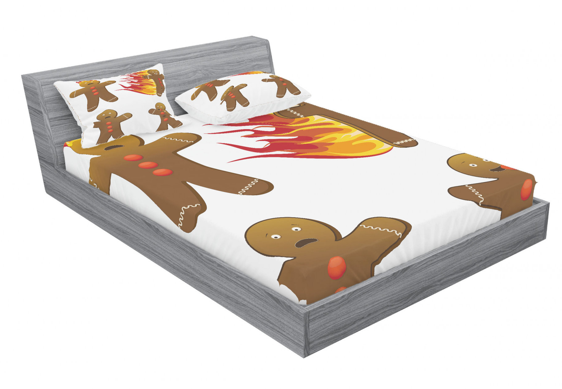 Ambesonne Gingerbread Sheet Set | Wayfair