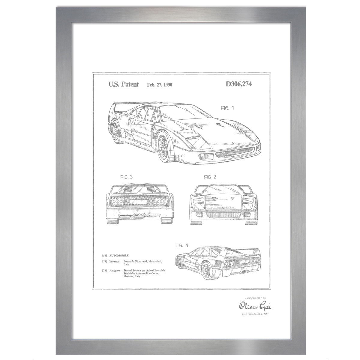 Williston Forge Ferrari F40 1990 - Picture Frame Print | Wayfair