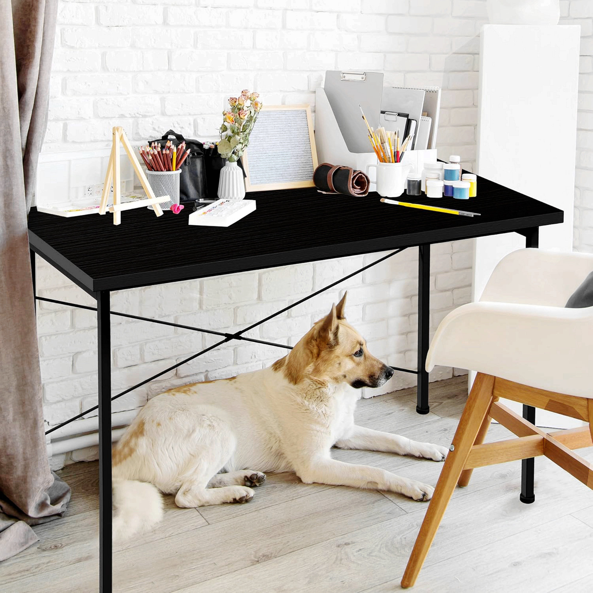 Hokku Designs Small Space Writing Desk With Headphone Hooks Modern ...