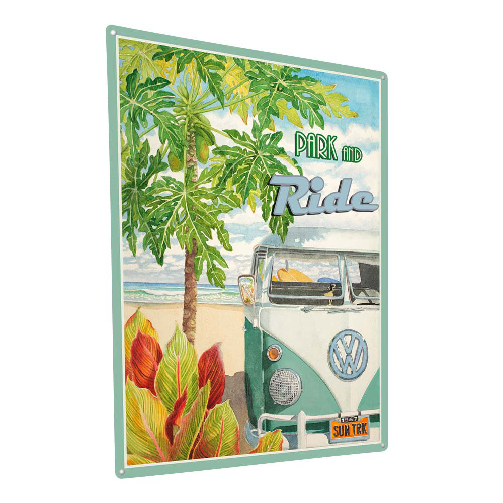 Trinx Retro Park And Ride On Metal Print | Wayfair