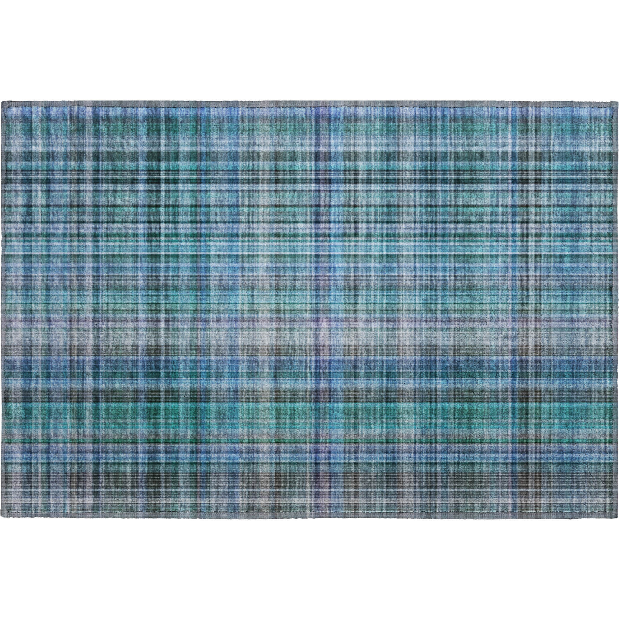 Addison Rugs Premium Machine Washable Mayfield AMF541 Teal Rug | Wayfair