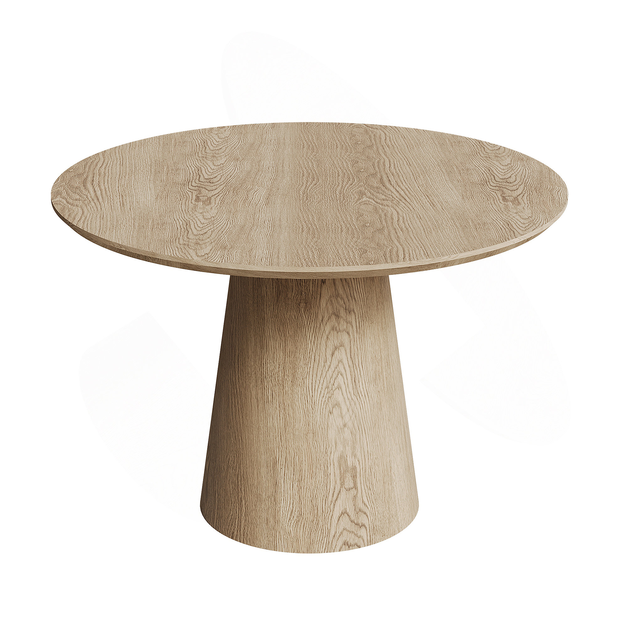 George Oliver Wooden circular dining table, modern minimalist round ...