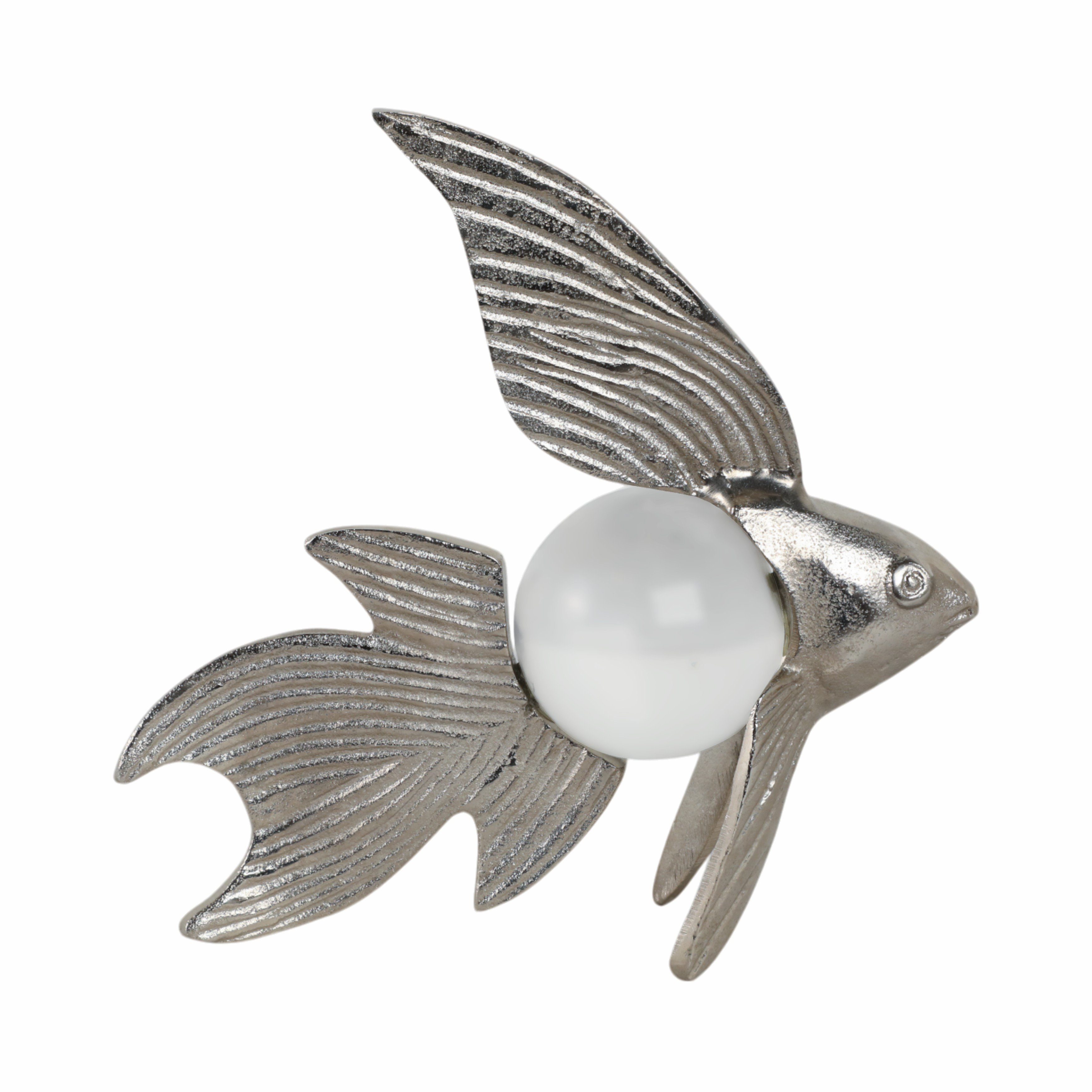 Highland Dunes Aryaz Fish Figurine Metal and Acrylic Coastal Design ...