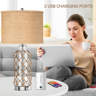 Beachcrest Home™ Modern Coastal Table Lamp, Clear Glass Bottle Vase ...