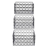 Brayden Studio® Geo Storage Wire 3 Piece Basket Set | Wayfair