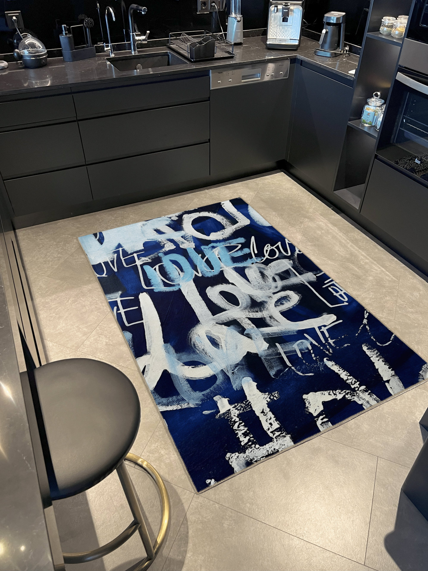 Hokku Designs Navy-Themed "Love" Lettered Creative Modern Decorative ...