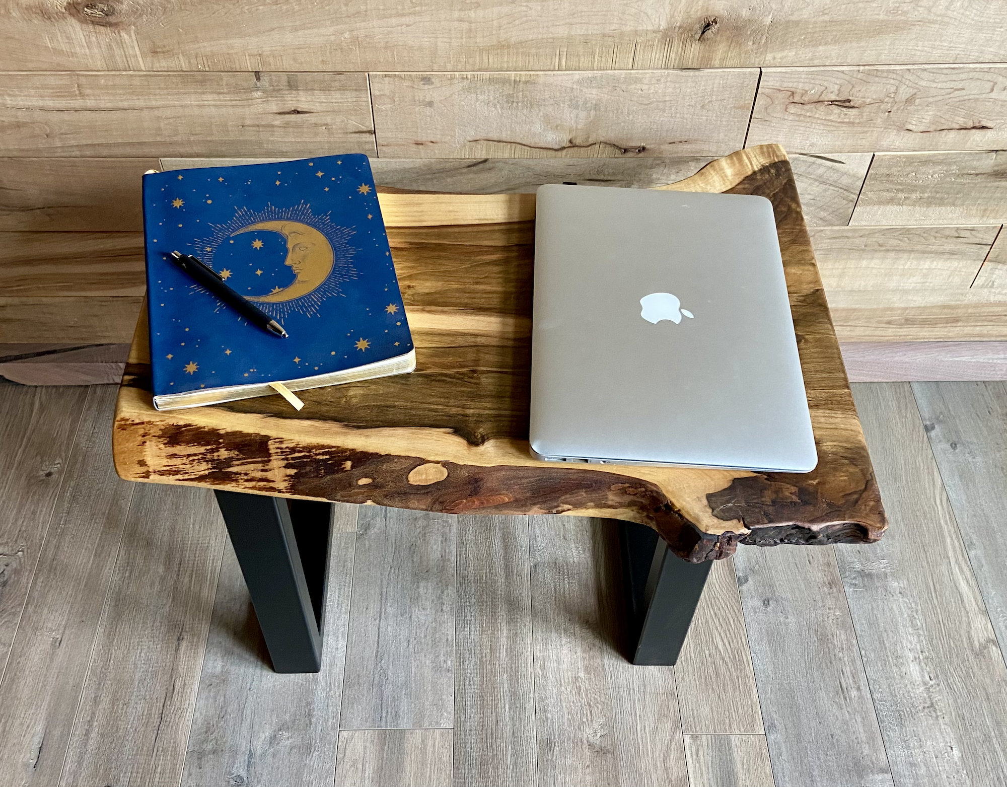 Millwood Pines Rustic Live Edge Maple Side Table Handcrafted with Solid ...