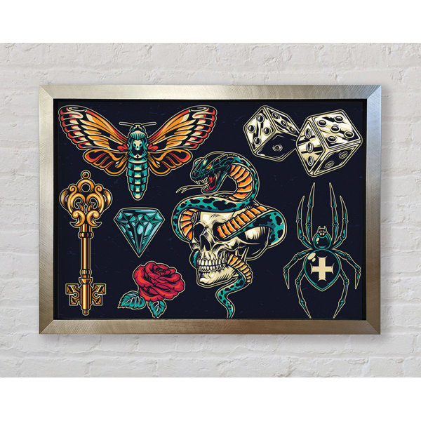 Bright Star Tattoo Flash 2 - Print | Wayfair.co.uk