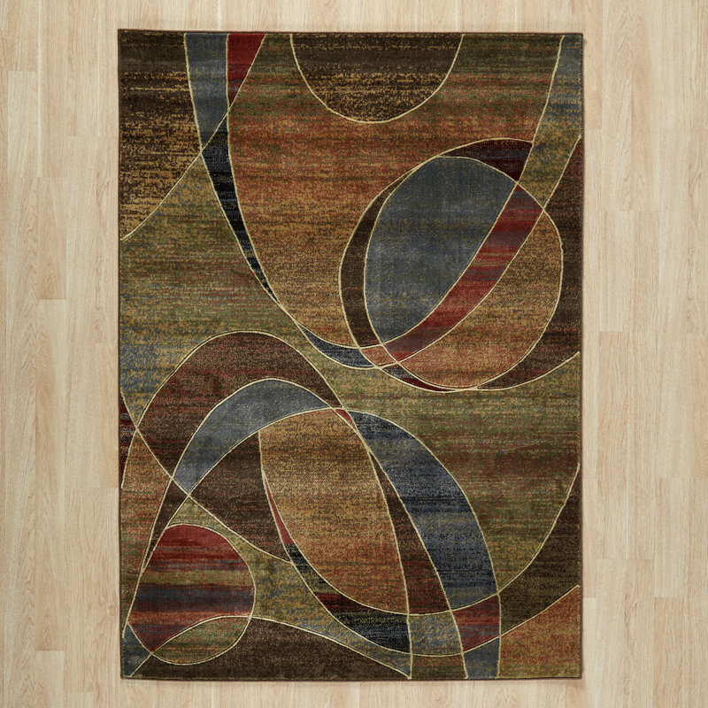 Ivy Bronx Nurten Green/Brown Area Rug "& Reviews" | Wayfair