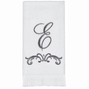 Avanti Linens Scroll Mono Fingertip Towel E | Wayfair