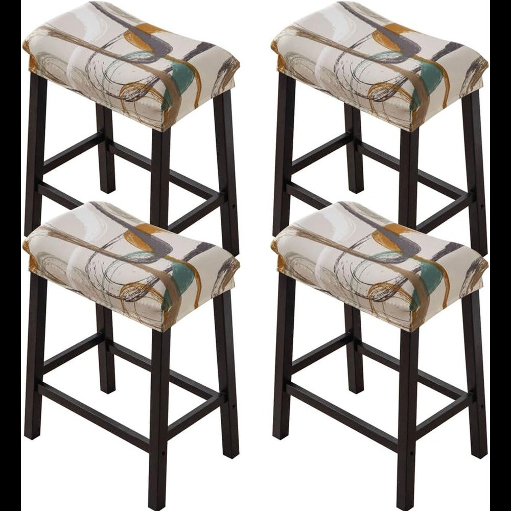 Red Barrel Studio® Bar Stool Cover Rectangle Set Of 4 Printed Stretch ...