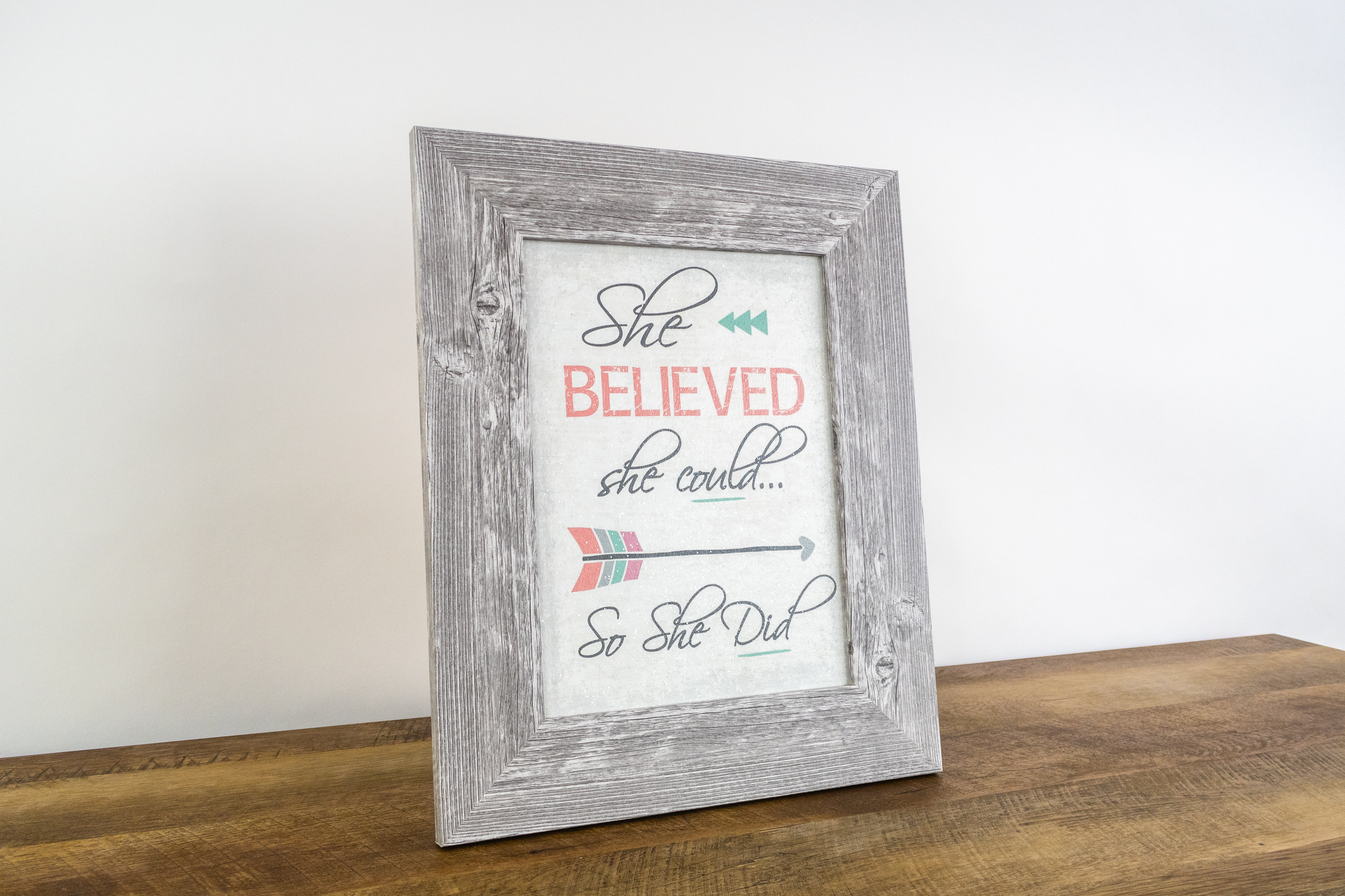 Zoomie Kids 'She Believed She Could' - Picture Frame Textual Art on ...