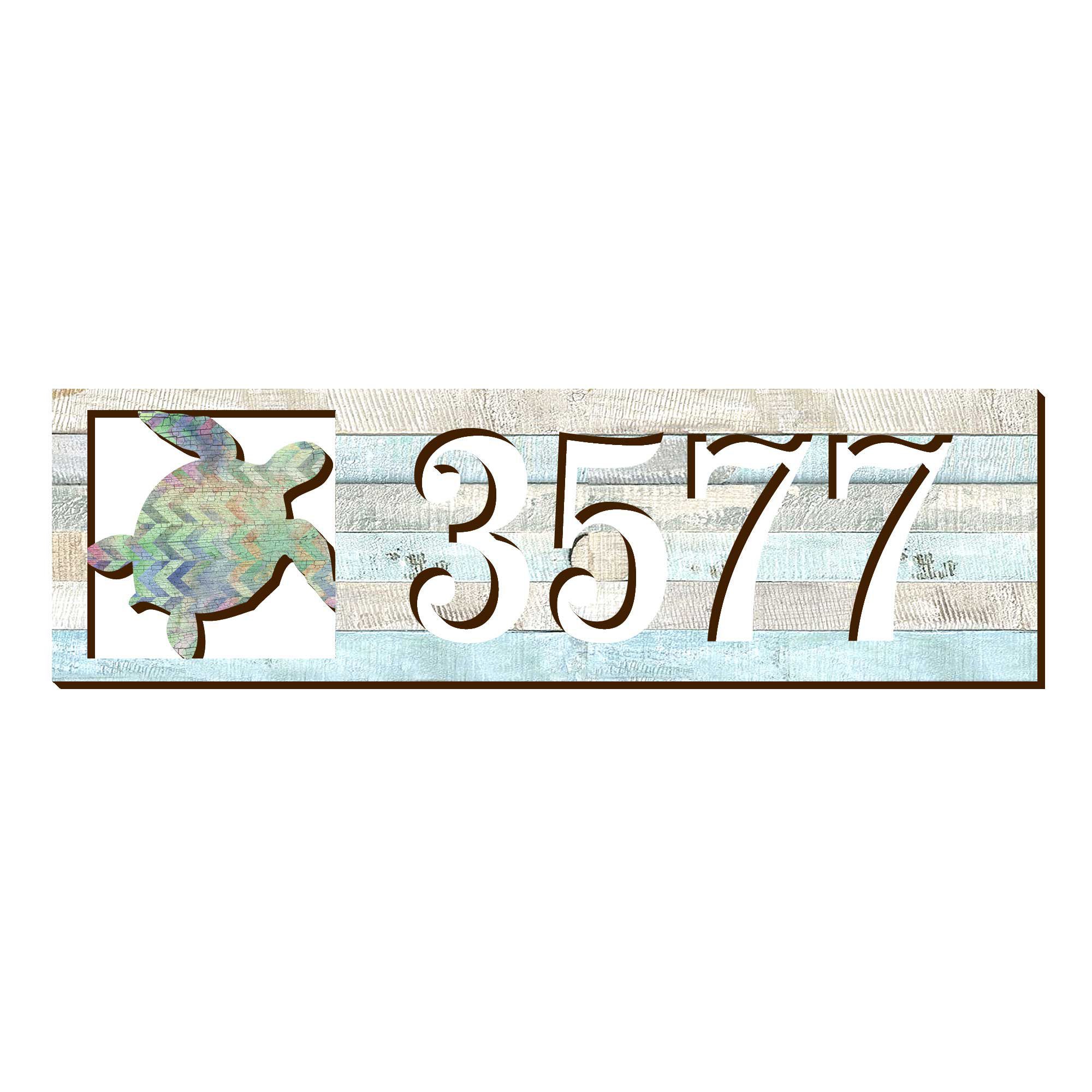 aMonogram Art Unlimited Sea Turtle 1-Line Address Sign | Wayfair