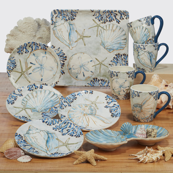 Certified International Playa Shells 16Pc Dinnerware Set & Reviews ...